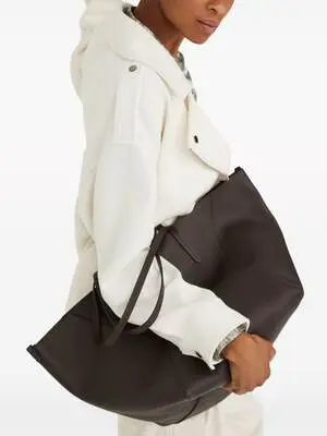 Brunello Cucinelli Leather Tote Bag - Brown