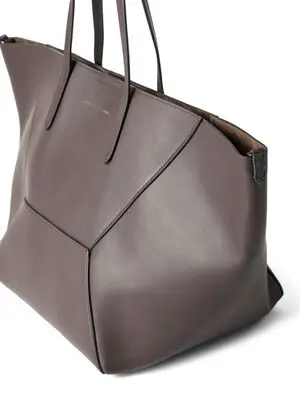 Brunello Cucinelli Leather Tote Bag - Brown