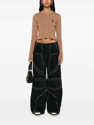 Amiri Logo-embroidery Cropped Jumper