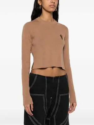 Amiri Logo-embroidery Cropped Jumper