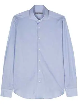 Corneliani Piqué-weave Shirt - Blue