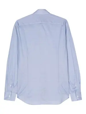 Corneliani Piqué-weave Shirt - Blue