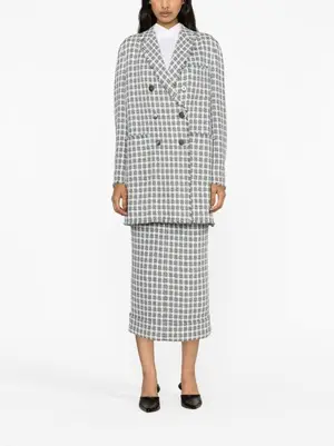 Thom Browne Check-pattern Oversize Coat