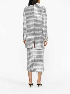 Thom Browne Check-pattern Oversize Coat