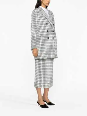 Thom Browne Check-pattern Oversize Coat