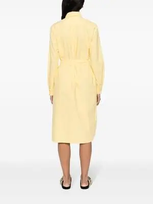 Polo Ralph Lauren Pony-embroidered Cotton Shirt Dress - Yellow