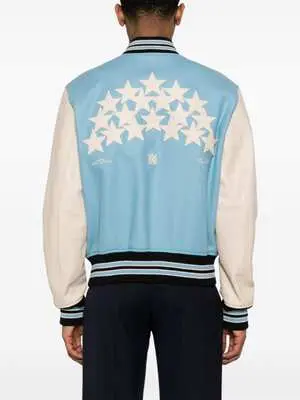 Amiri Star Patches Bomber Jacket - Blue