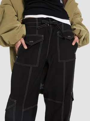 GANNI Wide-leg Drawstring Cargo Pants
