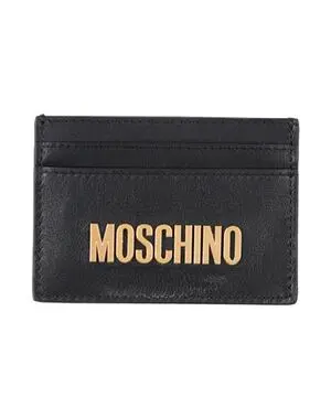 Moschino Document Holder Leather - Black
