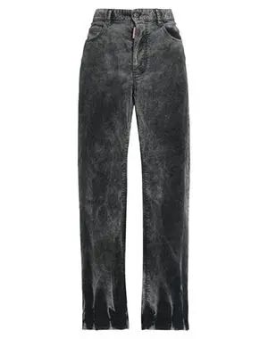 Dsquared2 High Waisted Tapered Corduroy Pants - Black
