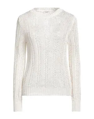 Peserico Cotton-Polyester Knit Sweater Off White
