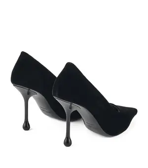 JIMMY CHOO Ixia 95 Velvet Pumps - Black