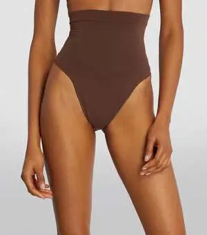 SKIMS Seamless Sculpt High-waist Thong - Brown