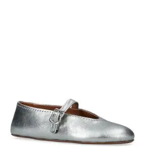 Alaïa Metallic Ballet Flats