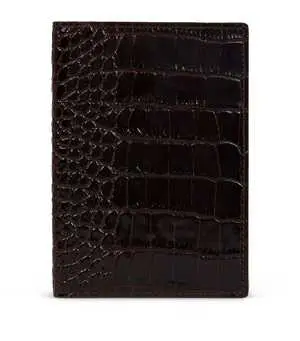 Smythson Leather Mara Passport Cover - Brown
