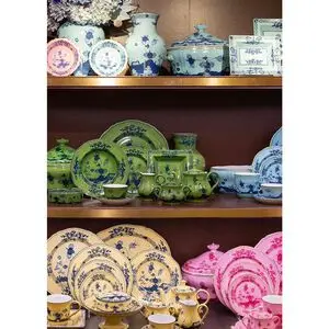 GINORI 1735 Oriente Itailano Gold Tea Saucer - Iris