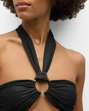 Ramy Brook Marie Bandeau Bikini Top - Black