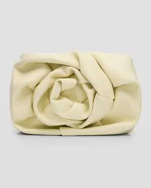 Burberry Rose Leather Clutch Bag With Chain Strap - Sherbet