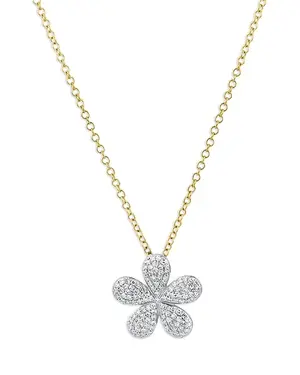 Phillips House 14k Yellow Diamond Forget Me Not Necklace - Gold