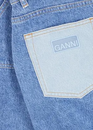 GANNI Angi Panelled Wide-leg Jeans
