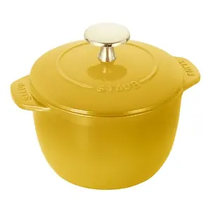 STAUB Cast Iron 1.5 Qt. Petite Dutch Oven - Yellow
