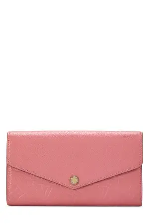 LOUIS VUITTON Louis Vuitton Monogram Empreinte Sarah Wallet Pink