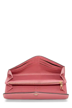 LOUIS VUITTON Monogram Empreinte Sarah Wallet - Pink