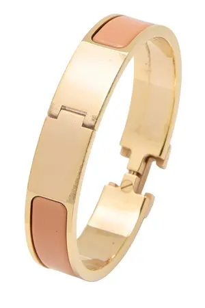 Hermès Enamel Clic-clac 'h' Bracelet - Orange