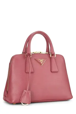 Prada Saffiano Promenade Top Handle Bag - Pink
