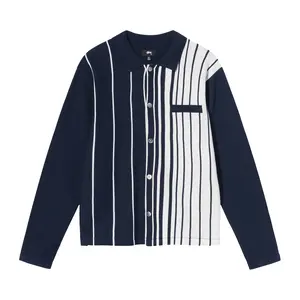 StÜssy Striped Knit Shirt - Blue