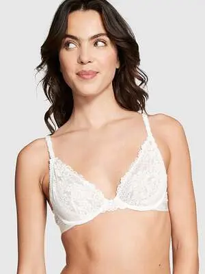 Pink Wink Wink™ Unlined Plunge Bra White,ivory
