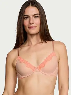 Victoria's Secret Tease Lace Unlined Demi Bra - Beige