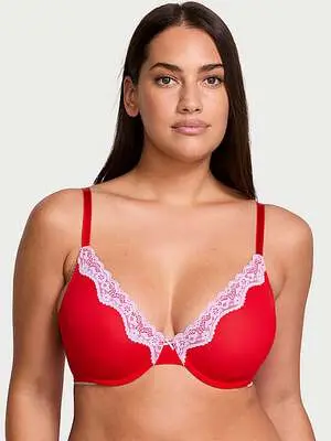 Victoria's Secret Tease Unlined Demi Bra - Red