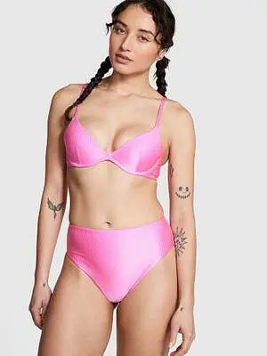 Pink PINK Scoop Push-Up Underwire Bikini Top Pink