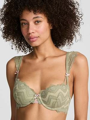 Pink Wink™ Push-up Balconette Bra - Green