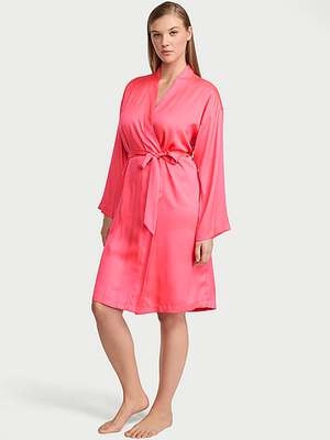 Victoria's Secret Signature Satin Midi Robe - Pink
