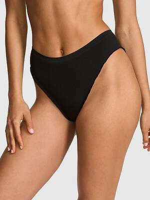 Pink Seamless Brazilian Panty Black