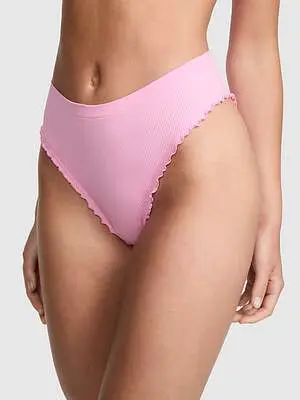 Pink Seamless Briefs For Women