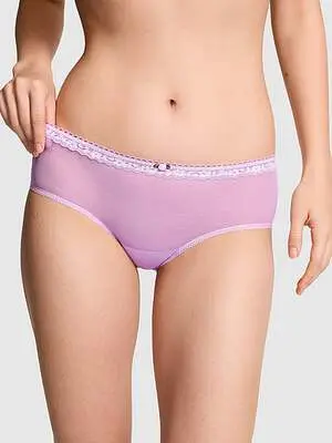 Pink Lace Cheeky Panty - Purple