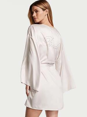 Victoria's Secret Satin Short Robe - Print