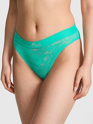 Pink Bling Lacie Logo Brazilian Panty - Green