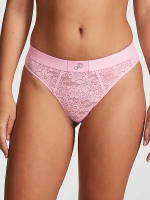 Pink Bling Lacie Logo Brazilian Panty Print