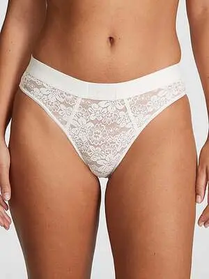 Pink Bling Lacie Logo Brazilian Panty White,ivory
