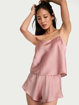 Victoria's Secret Satin Cami & Shorts Set - Gold