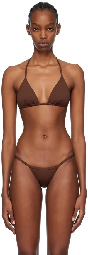 Eterne ÉTERNE Thea 90s Bikini Top - Chocolate