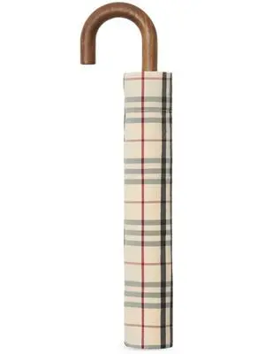 Burberry Vintage-check Folding Umbrella - Grey