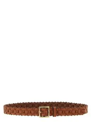 Polo Ralph Lauren Braided Leather Belt Brown