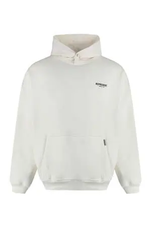 REPRESENT Logo Cotton Hoodie - Ivory