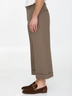Gucci Textured Gabardine Cropped Trousers