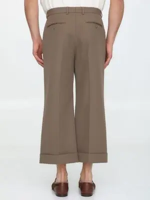 Gucci Textured Gabardine Cropped Trousers
